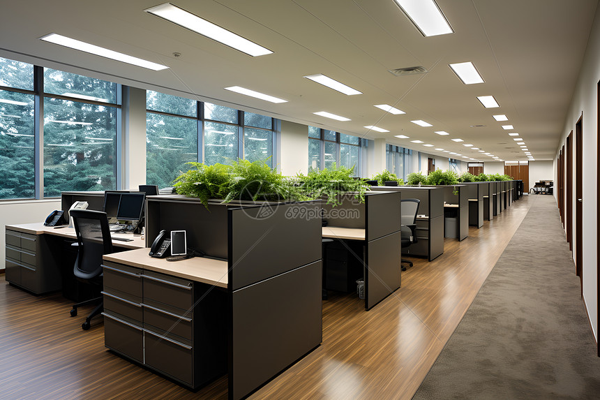 办公室中的办公桌高清图片下载-正版图片600865836-摄图网