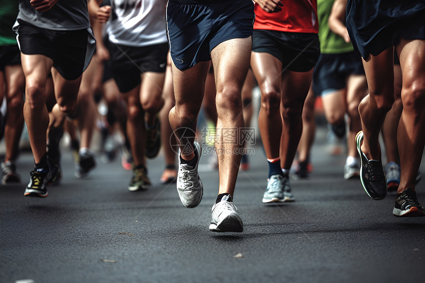 一群人奔跑着高清图片下载-正版图片600868136-摄图网