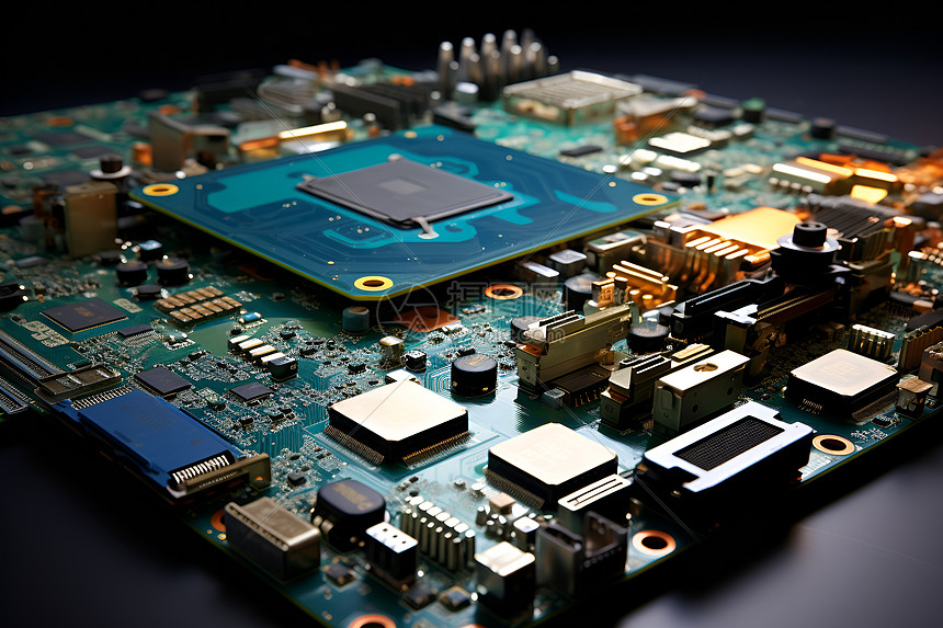 桌面上的电脑主板芯片高清图片下载-正版图片600881664-摄图网