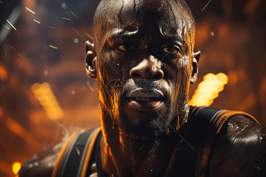 流汗的男子高清图片下载-正版图片600882343-摄图网