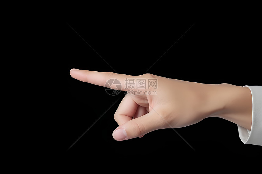 用手指着前方高清图片下载-正版图片600893600-摄图网