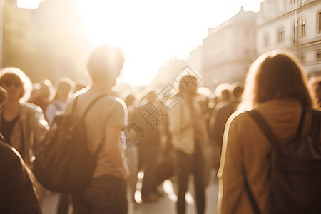 城市街道中的人群高清图片下载-正版图片600897186-摄图网