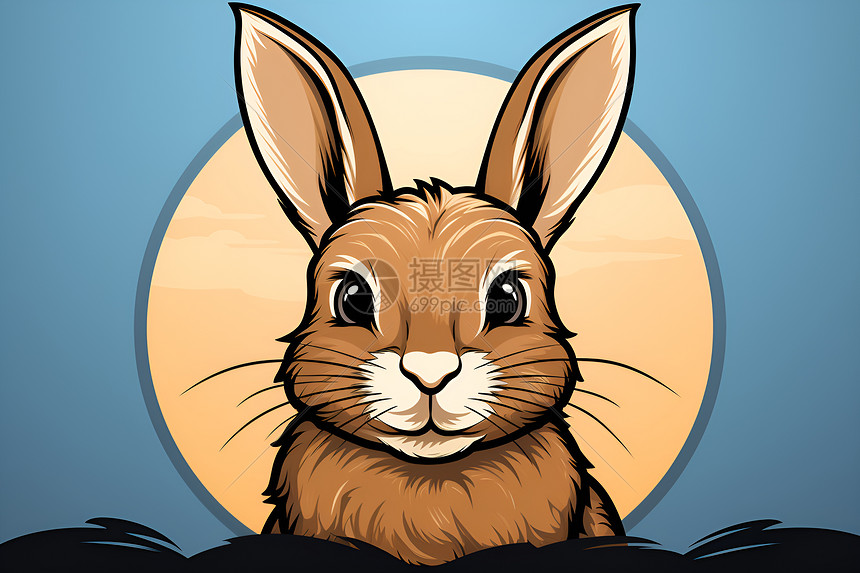可爱的卡通兔子插画图片下载-正版图片600897522-摄图网