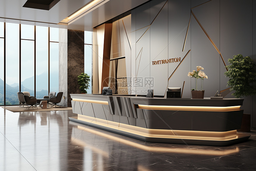 迷人的接待台图片素材-正版创意图片600916378-摄图网