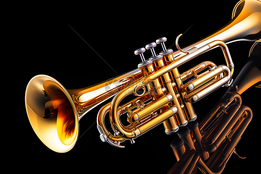 金色的小号高清图片下载-正版图片600918823-摄图网