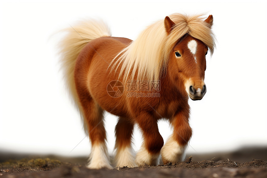 小马走在泥土上高清图片下载-正版图片600919696-摄图网