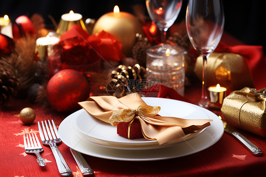 圣诞之夜的盛宴高清图片下载-正版图片600926671-摄图网