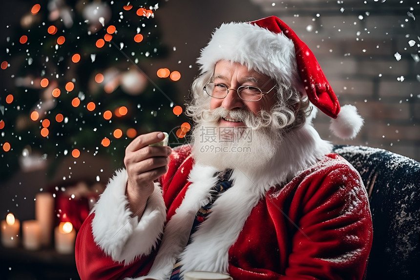 庆祝圣诞节的圣诞老人高清图片下载-正版图片600929781-摄图网