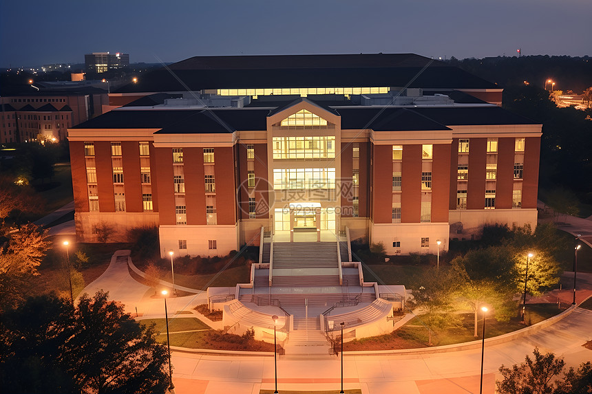 夜晚的建筑高清图片下载-正版图片600931673-摄图网