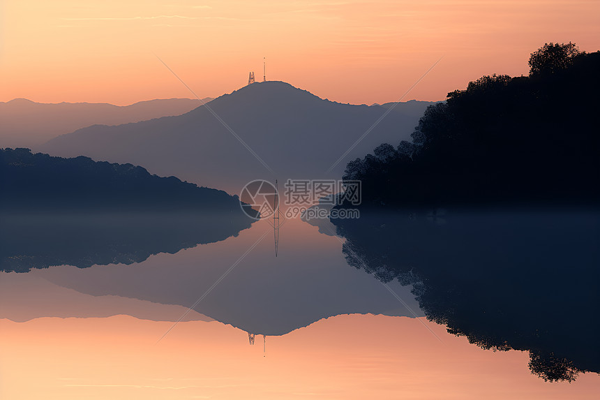 湖光山色高清图片下载-正版图片600949089-摄图网