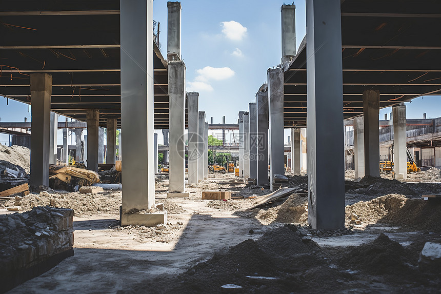 工地上的建筑物高清图片下载-正版图片600970770-摄图网