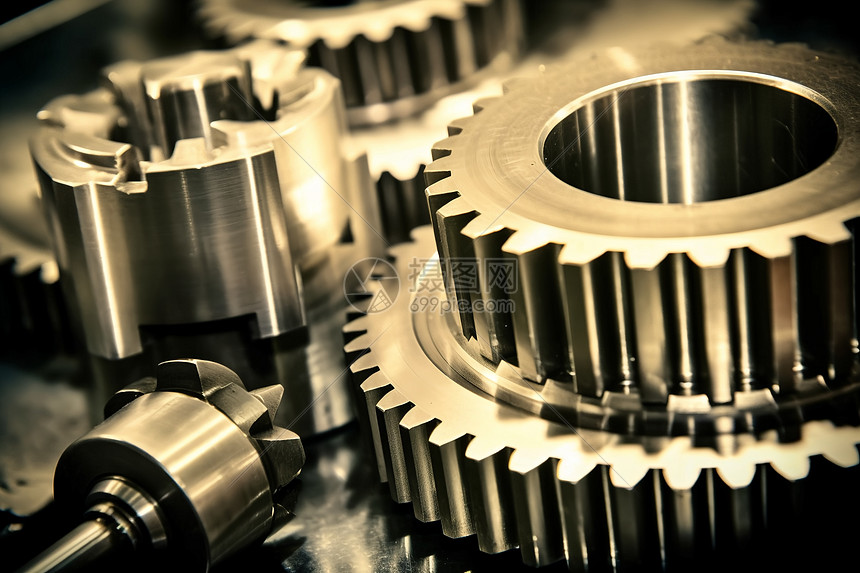 金属齿轮的近拍高清图片下载-正版图片600983309-摄图网