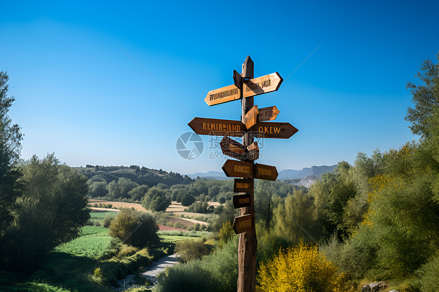 户外的指示牌高清图片下载-正版图片601001227-摄图网