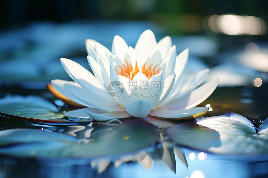 荷塘白莲高清图片下载-正版图片601005189-摄图网