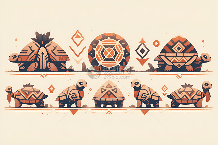 设计的乌龟插画插画图片下载-正版图片601007390-摄图网