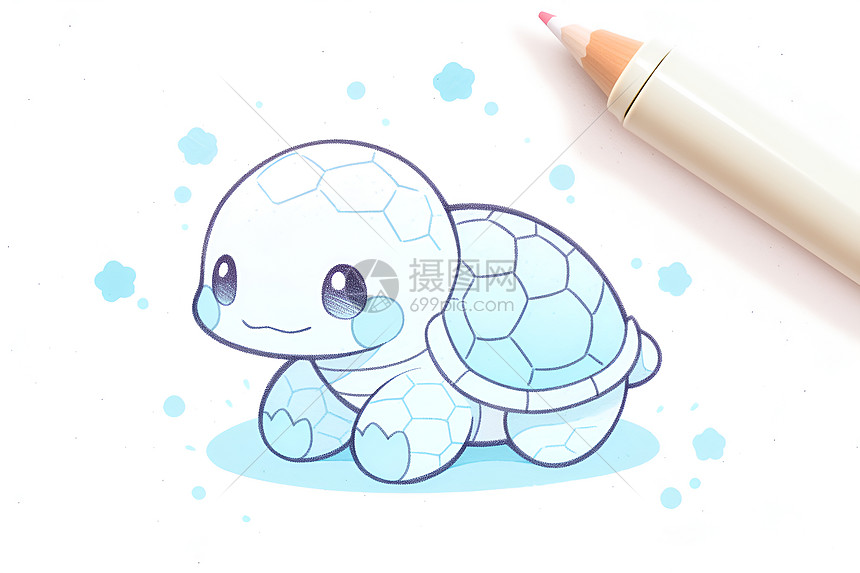 可爱的插画乌龟插画图片下载-正版图片601022854-摄图网