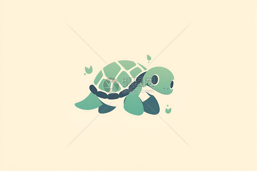 可爱的小乌龟插画图片下载-正版图片601024293-摄图网