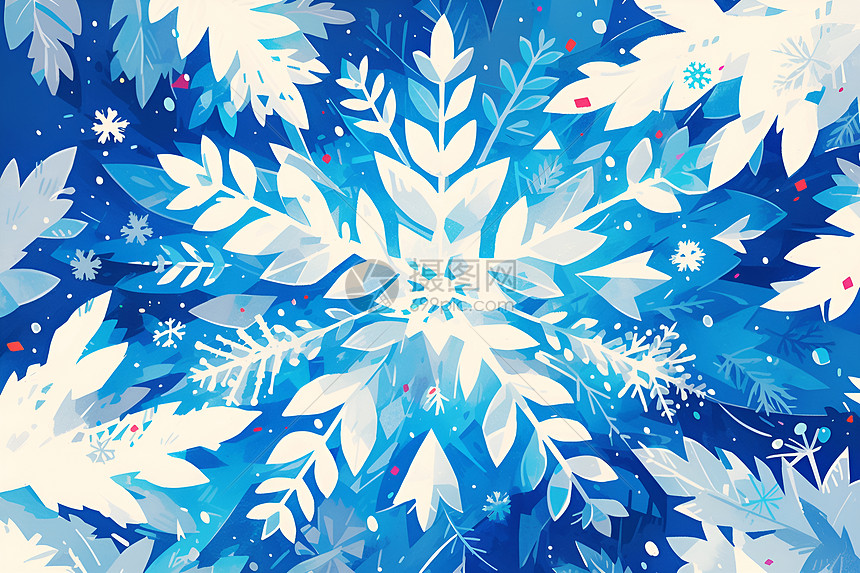 冰雪图案插画图片下载-正版图片601050344-摄图网