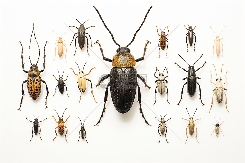 一群昆虫排成一列高清图片下载-正版图片601059010-摄图网