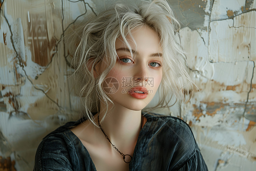 白发女子高清图片下载-正版图片601060096-摄图网