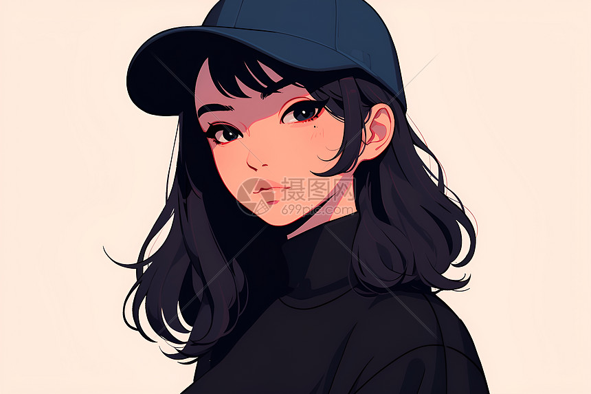 飒爽女孩插画插画图片下载-正版图片601064340-摄图网