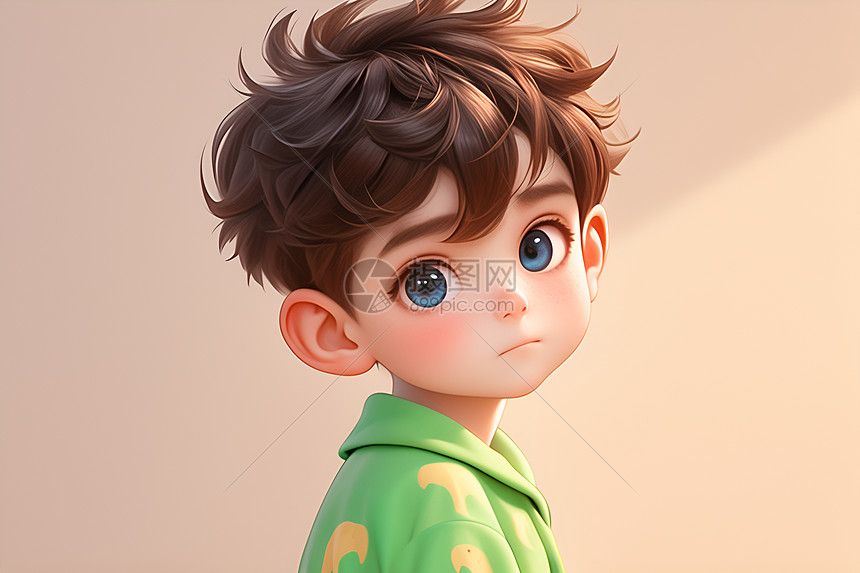 可爱的卡通男孩子插画图片下载-正版图片601107030-摄图网