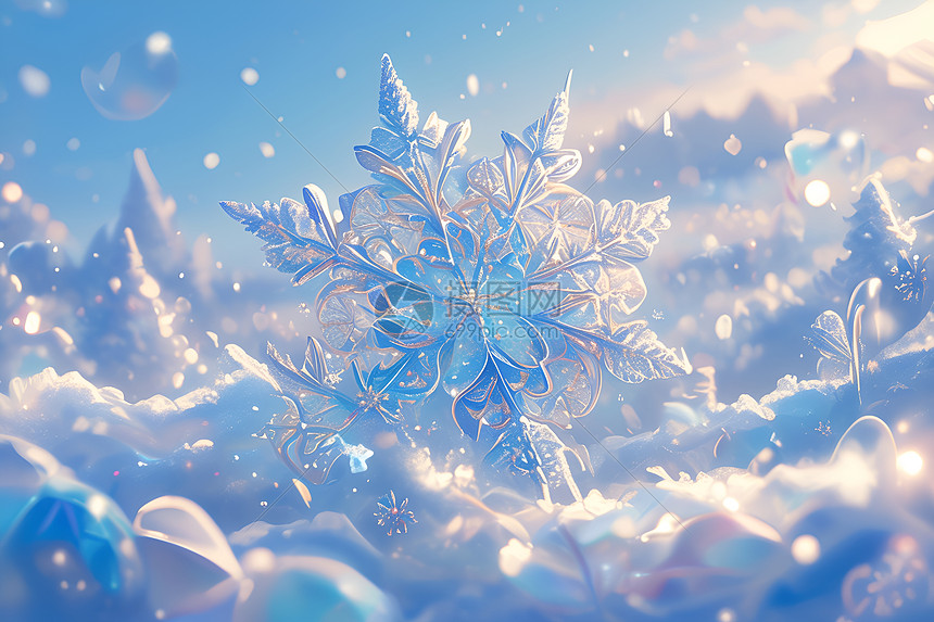 冰雪奇缘仙境插画图片下载-正版图片601169272-摄图网