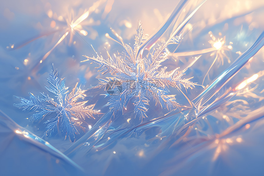 冰雪世界的绚烂之美插画图片下载-正版图片601172273-摄图网