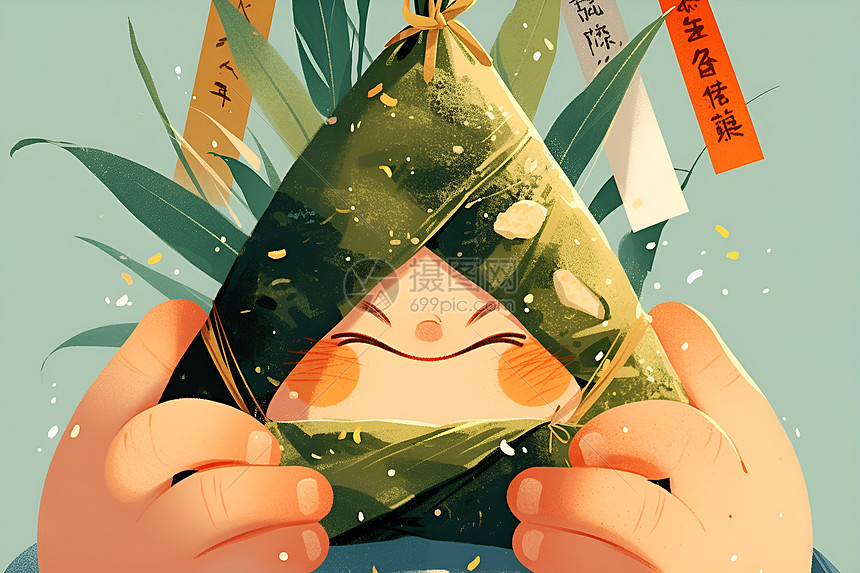 卡通表情的粽子插画图片下载-正版图片601185882-摄图网