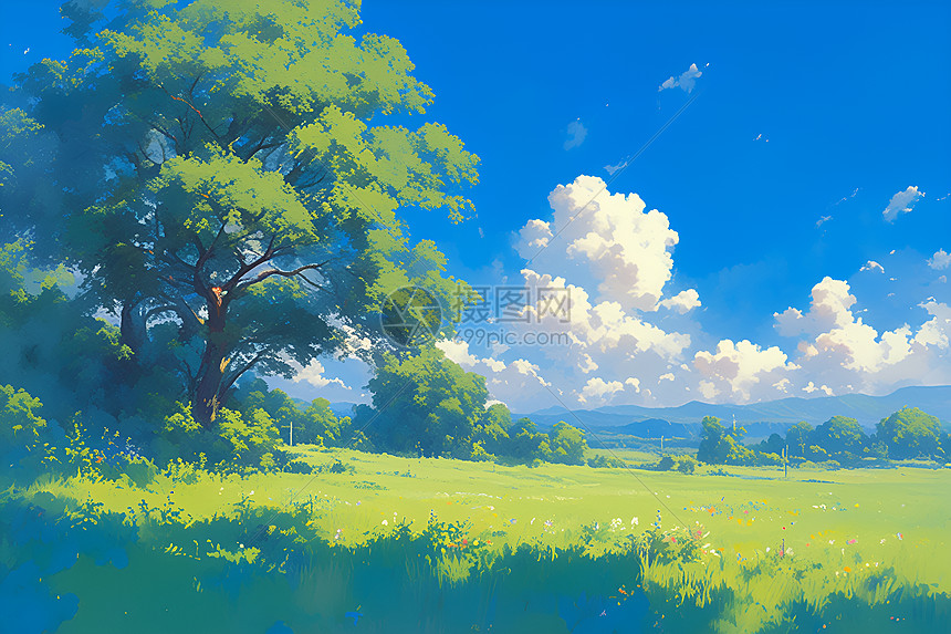 苍翠森林插画图片下载-正版图片601187124-摄图网