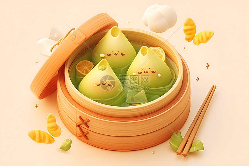 可爱卡通粽子插画图片下载-正版图片601223805-摄图网