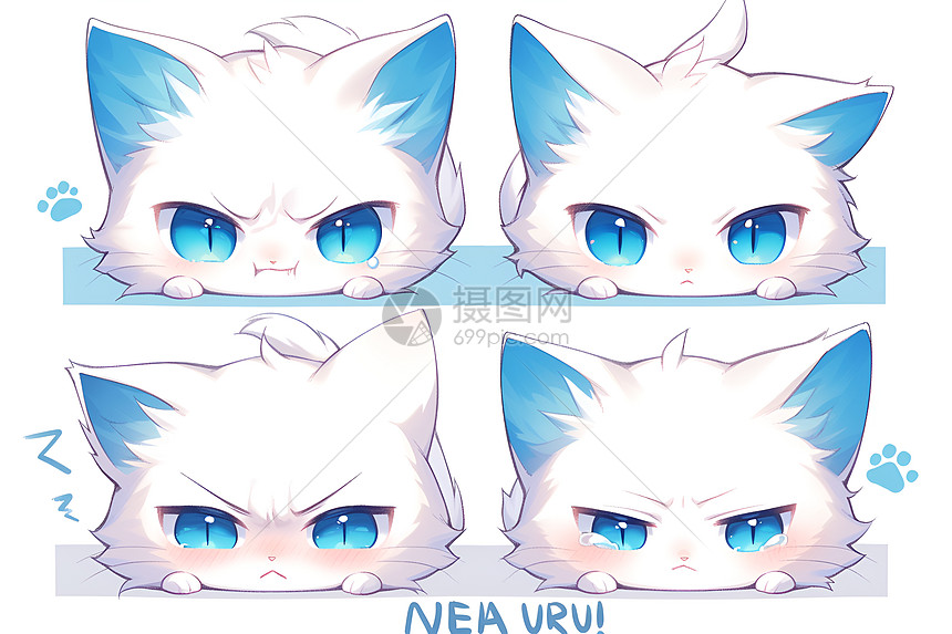 愤怒生气的小猫表情包插画图片下载-正版图片601232229-摄图网