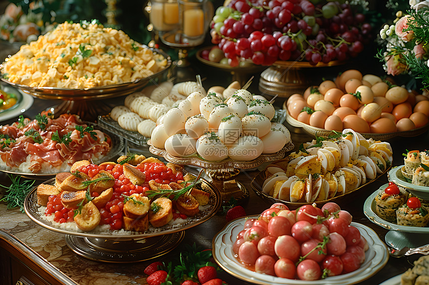 餐桌上的美食高清图片下载-正版图片601248125-摄图网