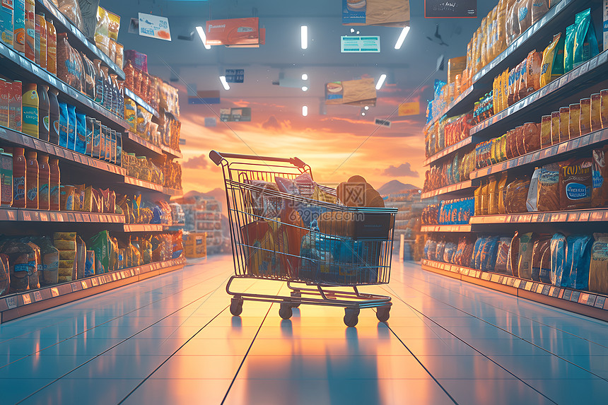 购物场景插画插画图片下载-正版图片601256767-摄图网