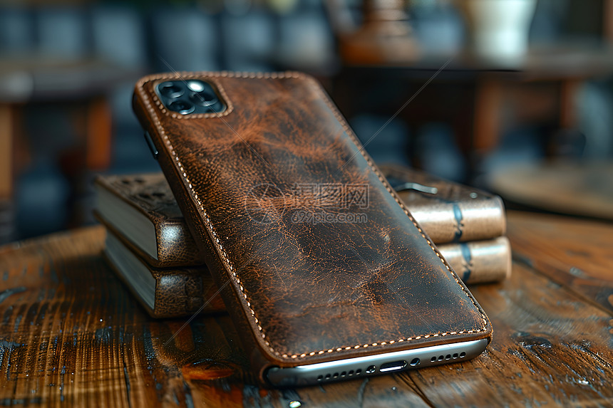 精致的皮革手机壳高清图片下载-正版图片601258386-摄图网