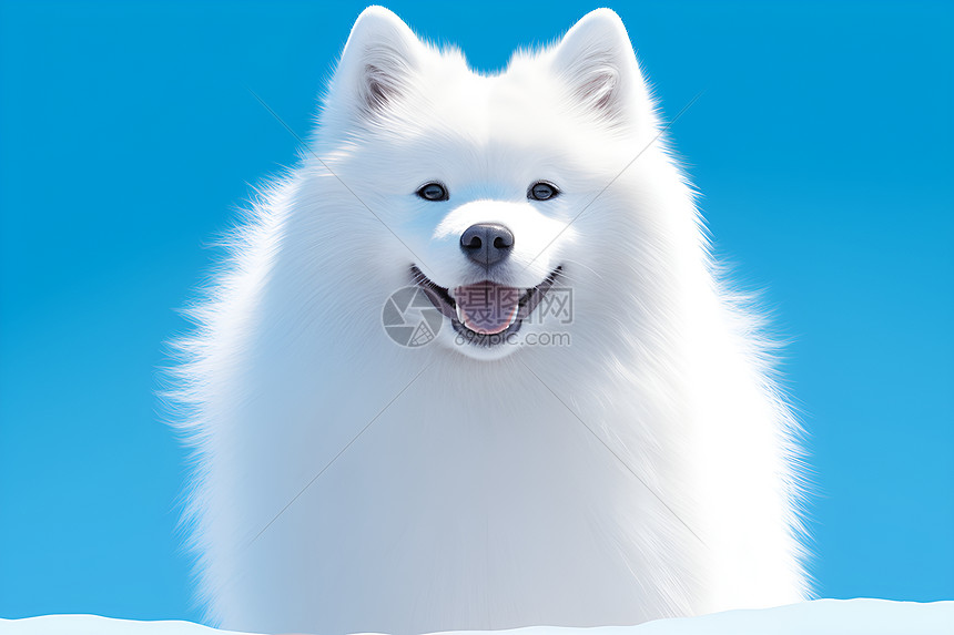 白色的萨摩耶插画图片下载-正版图片601262147-摄图网