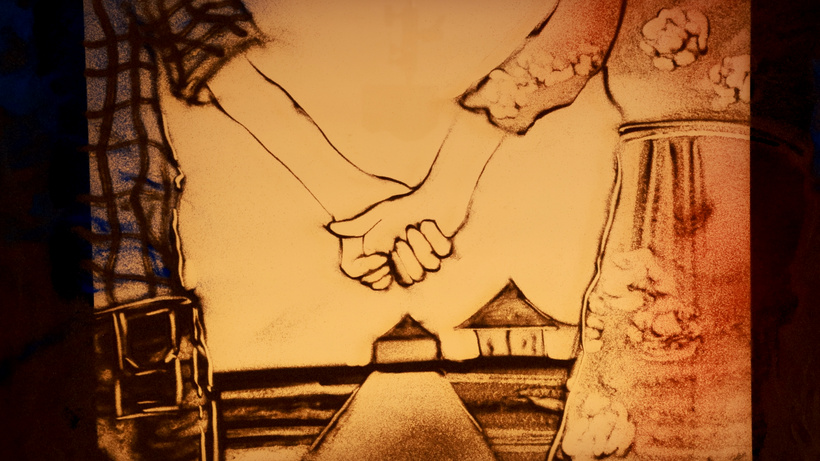 沙画穿越古今的爱恋mp4格式视频下载_正版视频编号797246-摄图网