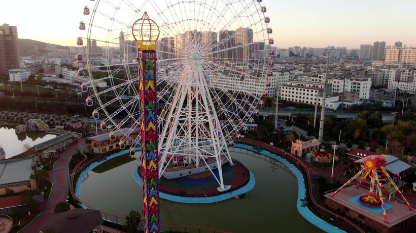 4K航拍摩天轮升格MP4格式视频下载_正版视频编号3522156-摄图网