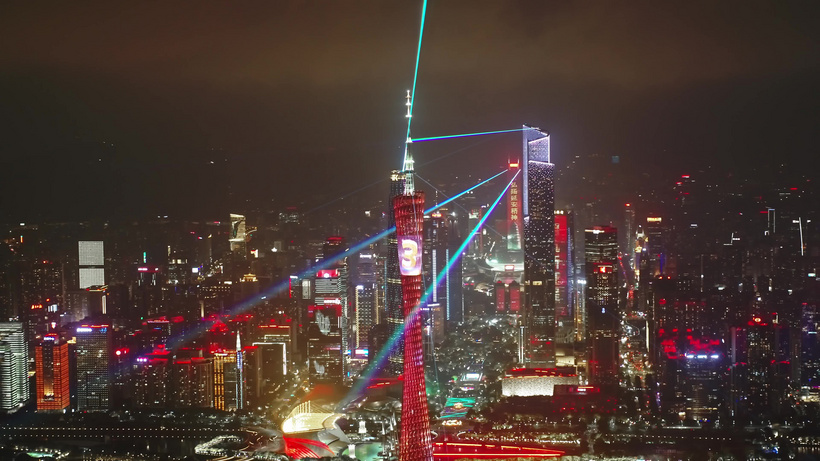 4k广州70周年建党灯光秀mov格式视频下载_正版视频编号3601186-摄图网