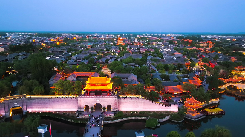 4K航拍台儿庄古城夜景天下第一庄枣庄5A旅游景区mp4格式视频下载_正版视频编号4597562-摄图网