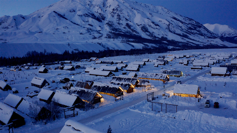 8K航拍新疆禾木夜景蓝调mov格式视频下载_正版视频编号4022497-摄图网
