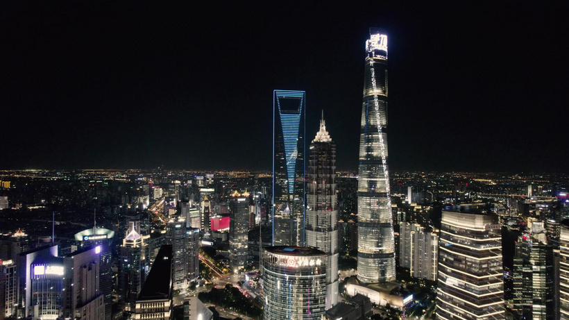 上海陆家嘴夜景风光mp4格式视频下载_正版视频编号4100614-摄图网