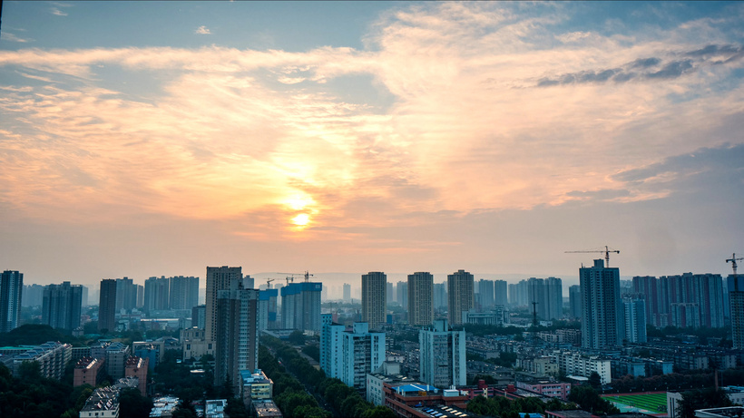 4K城市日出延时mp4格式视频下载_正版视频编号69680-摄图网