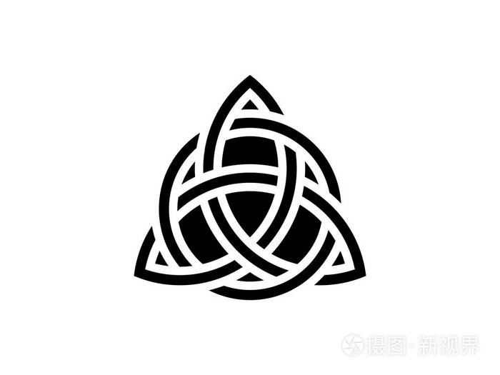 竹叶。三位一体的结。凯尔特人永恒的象征。矢量图插画-正版商用图片018thw-摄图新视界