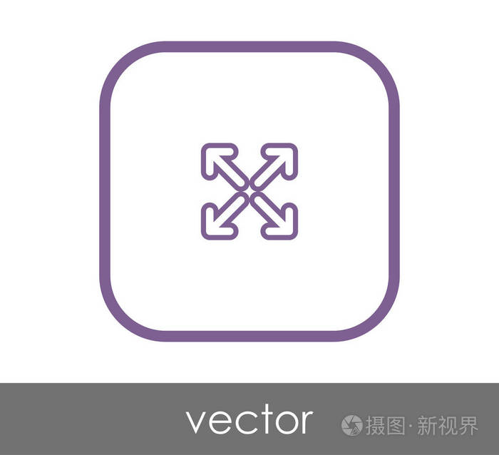 展开图标符号矢量插图插画-正版商用图片0381es-摄图新视界