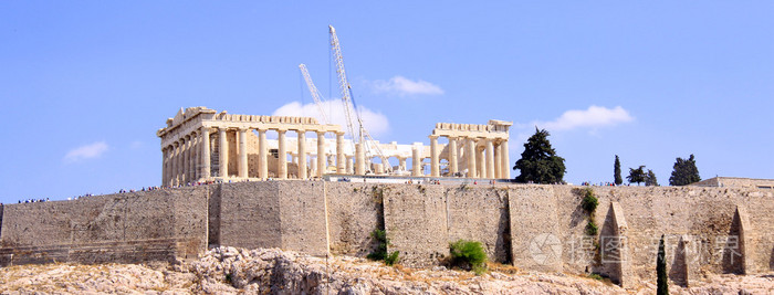 帕台农神庙希腊雅典 akropolis照片-正版商用图片0389v2-摄图新视界