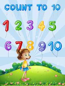 卡通数字1到10图片-卡通数字1到10素材-卡通数字1到10插画-摄图新视界