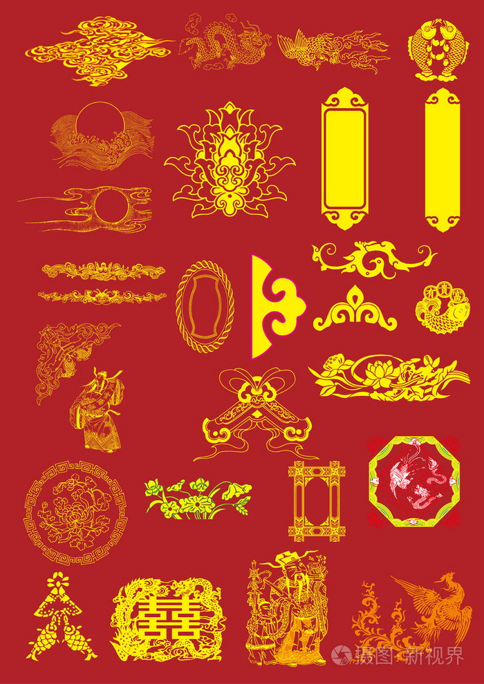 中国矢量图元素插画-正版商用图片080sja-摄图新视界