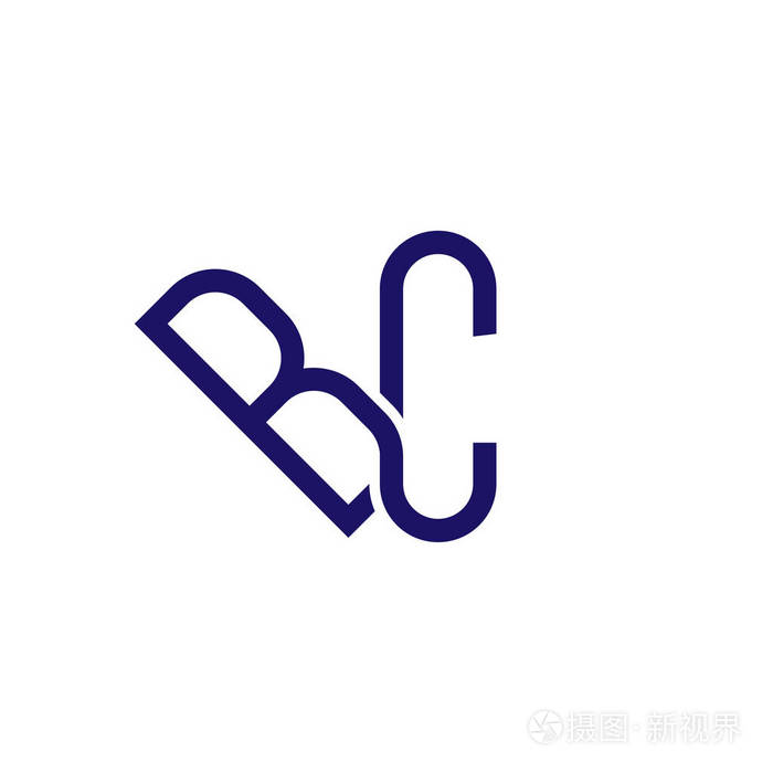 Bc 首字母链接徽标图标矢量插画-正版商用图片08rmzs-摄图新视界