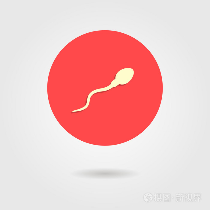 红色和黄色的精子带阴影的图标插画-正版商用图片09mwdo-摄图新视界